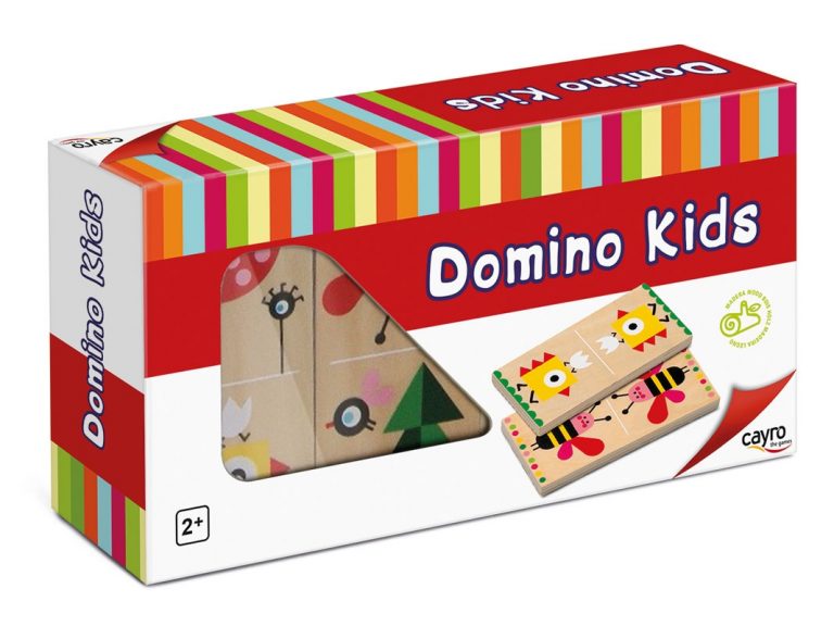 Domino Kids, con 28 piezas de madera -Kinderland